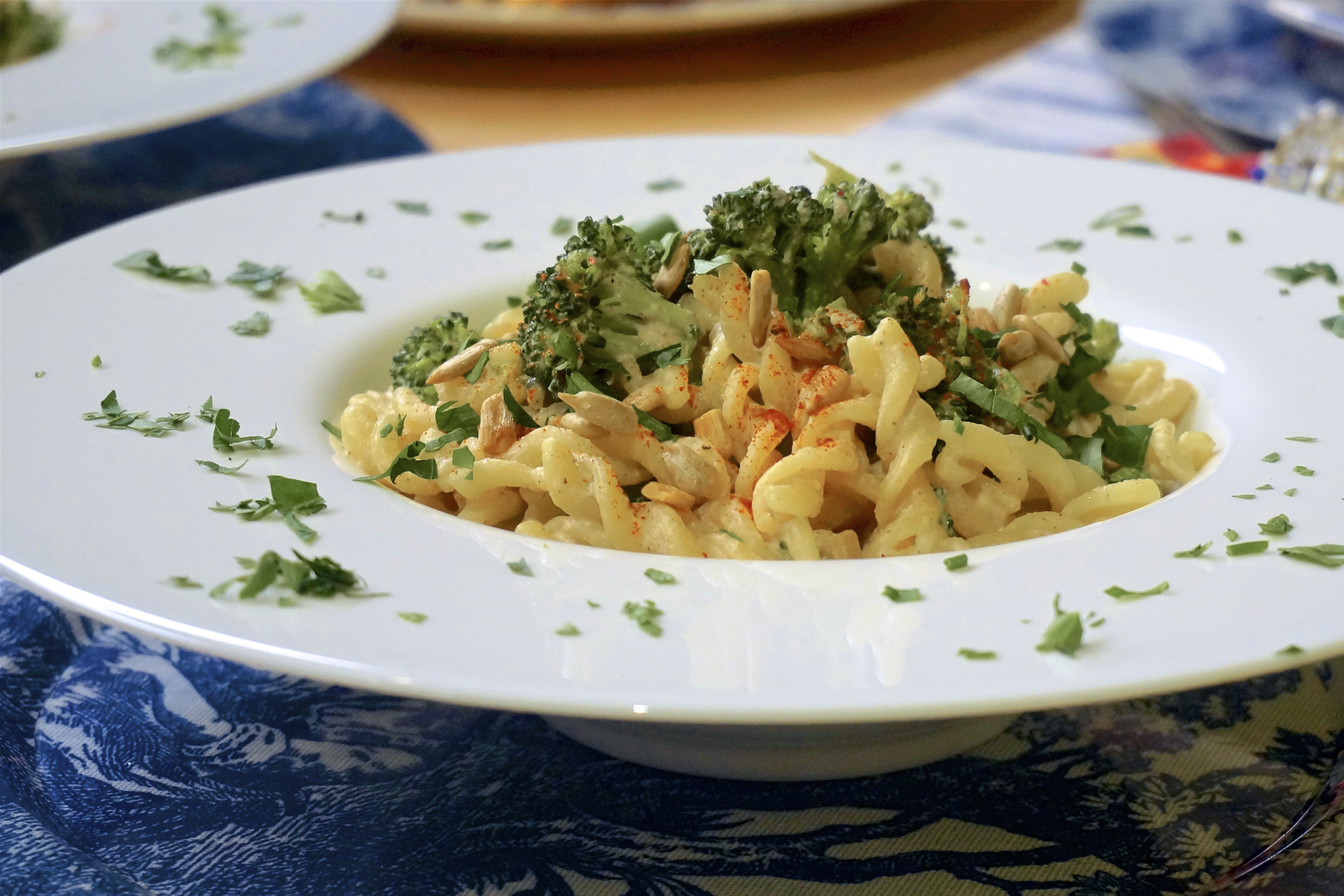 Fusilli-Broccoli Bowl with Walnut "Cream" Sauce - Jazzy Vegetarian ...