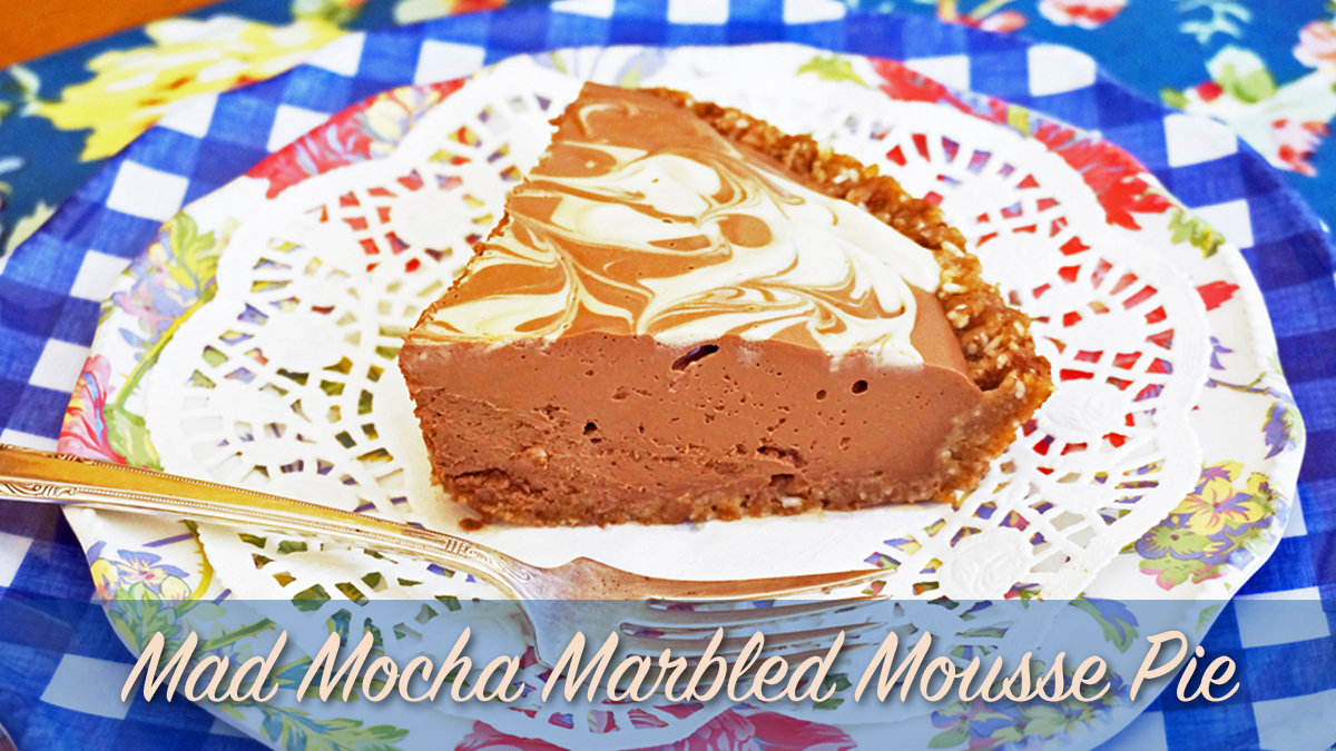 Mad Mocha Marbled Mousse Pie - Jazzy Vegetarian - Vegan and Delicious!