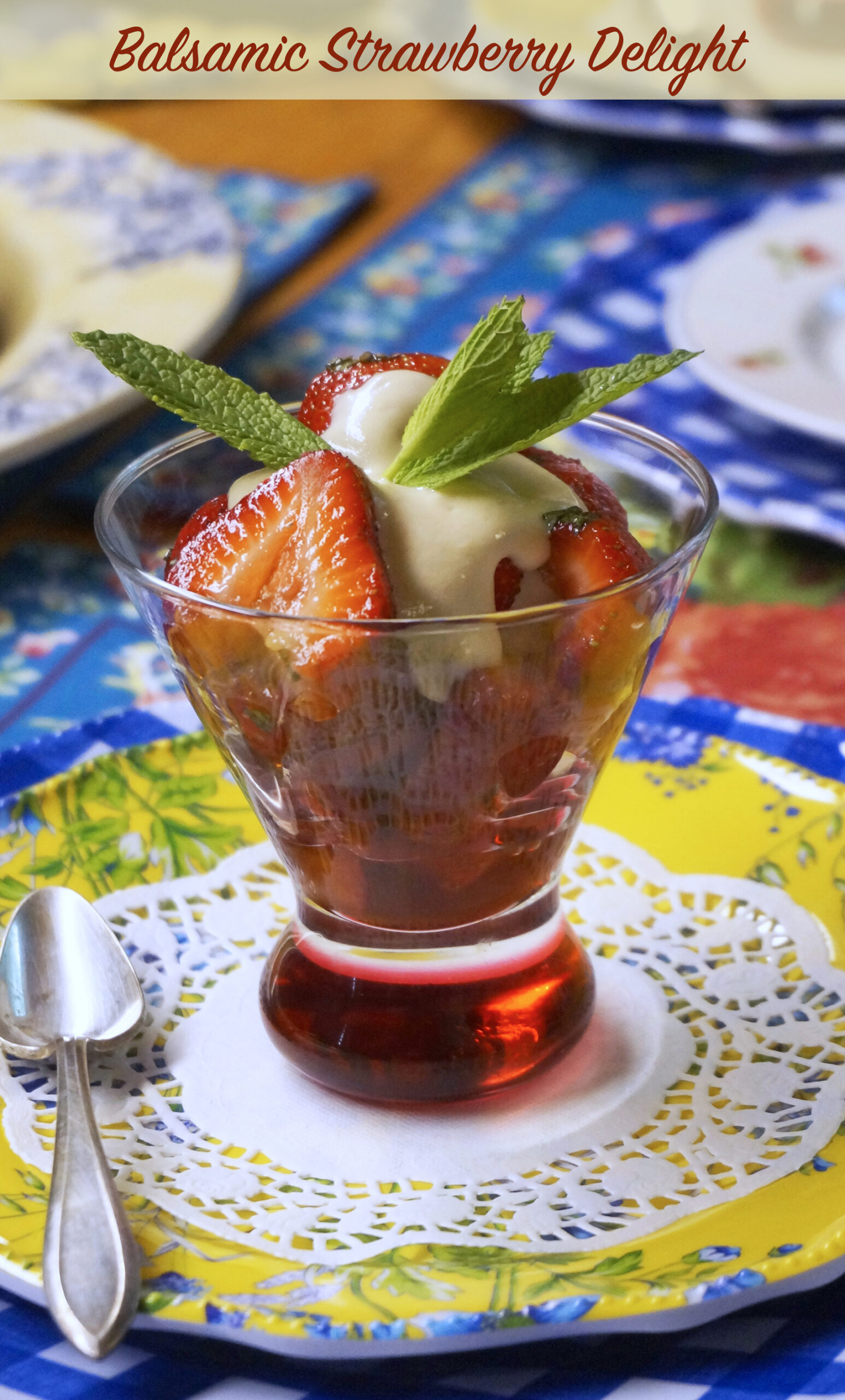 Balsamic Strawberry Delight with Fresh Mint and Cashew Cream - Jazzy ...