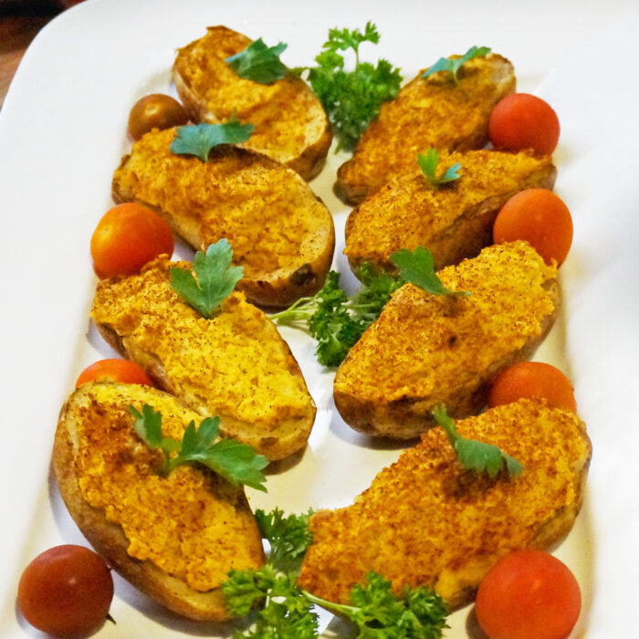 Stuffed Red Pepper Boats - Jazzy Vegetarian - Vegan and Delicious!