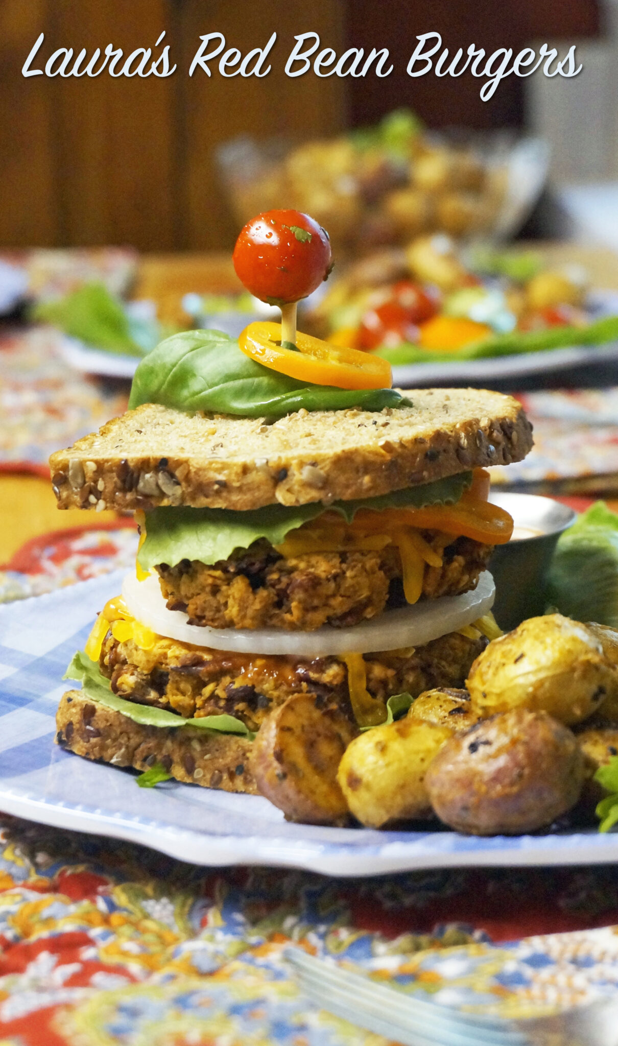 Laura's Vegan Red Bean Burgers - Jazzy Vegetarian - Vegan and Delicious!