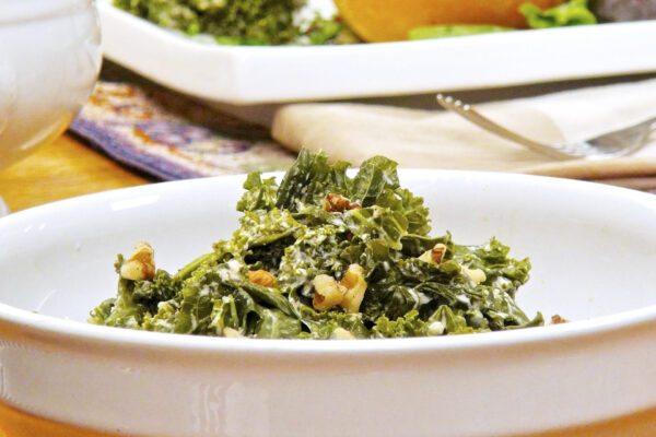 Steamed Kale with Walnut “Cream” Sauce - Jazzy Vegetarian - Vegan and ...