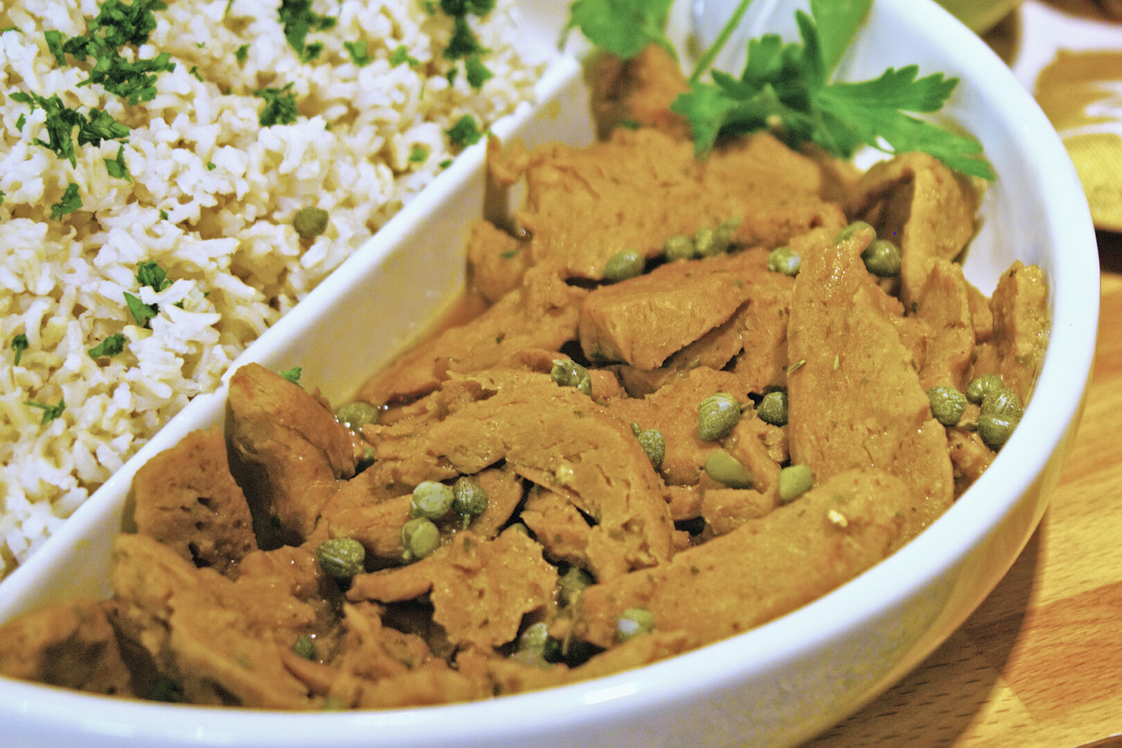 Seitan Piccata - Jazzy Vegetarian - Vegan and Delicious!