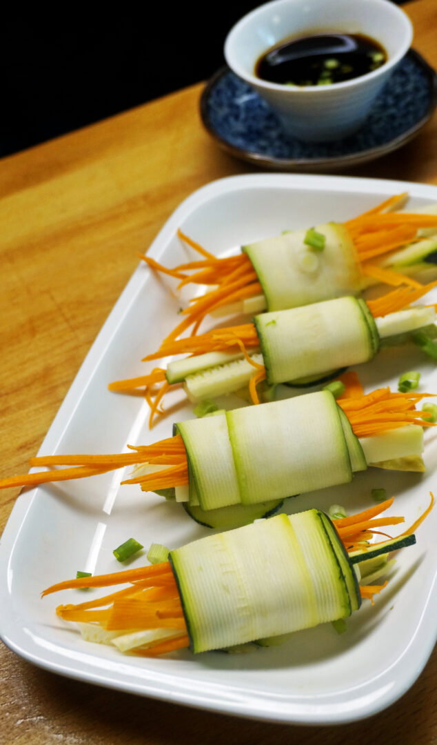 Zucchini-Avocado Sushi Rolls - Jazzy Vegetarian - Vegan and Delicious!
