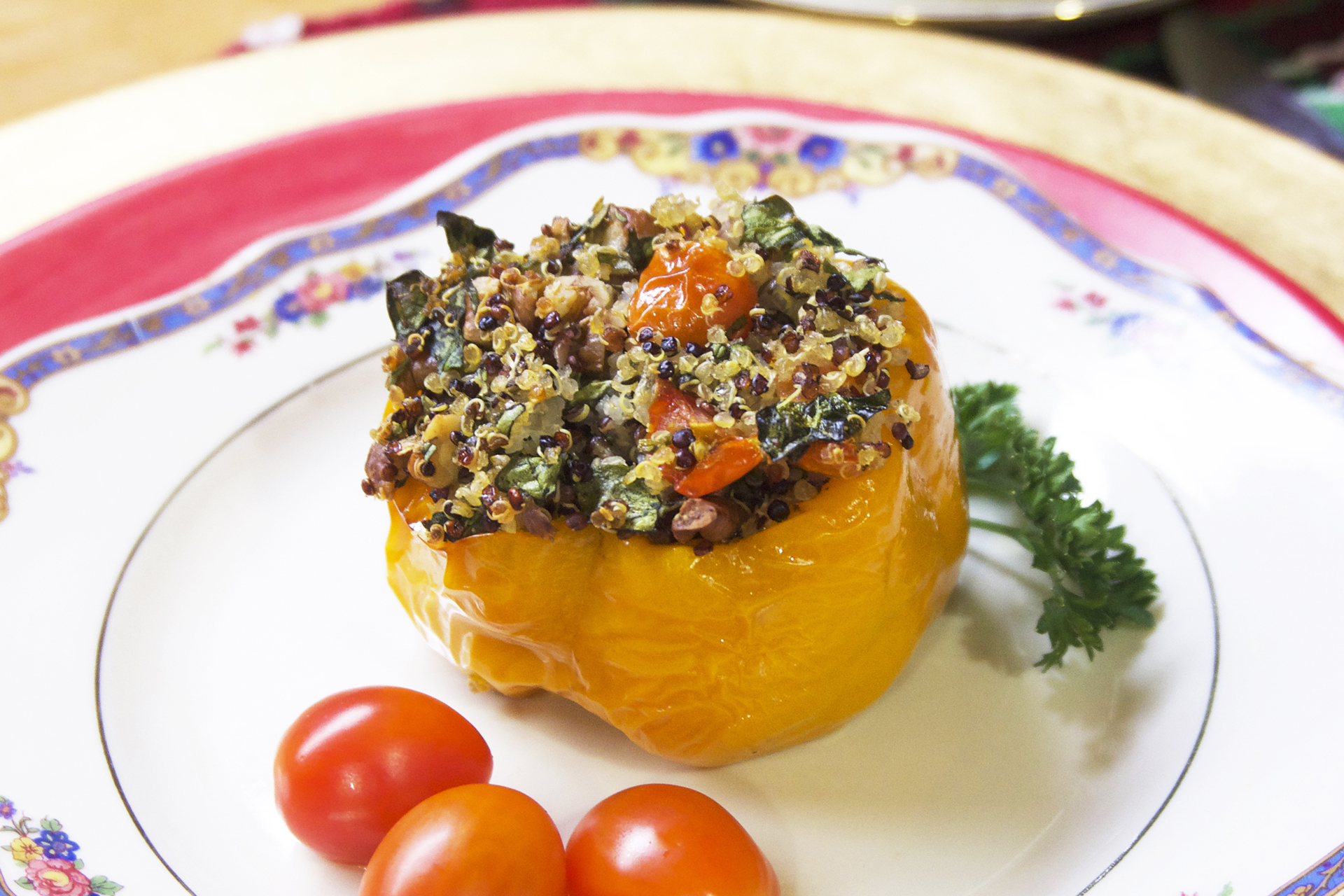 Festive Vegan Stuffed Peppers - Jazzy Vegetarian - Vegan and Delicious!