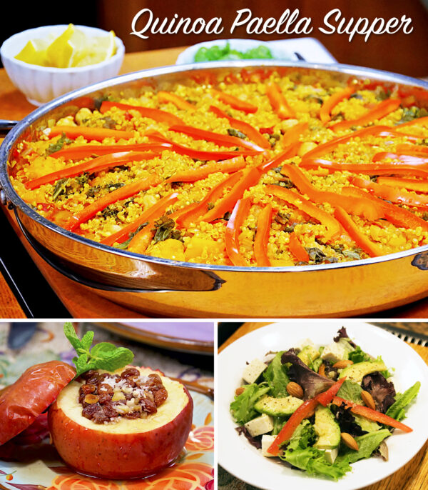 Quinoa Paella Supper - Jazzy Vegetarian - Vegan and Delicious!