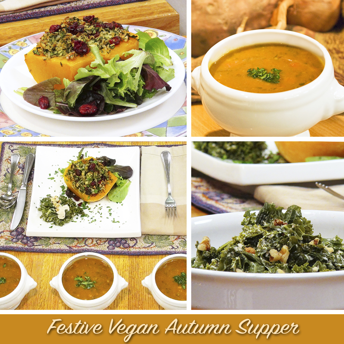 Festive Vegan Autumn Supper - Jazzy Vegetarian - Vegan and Delicious!