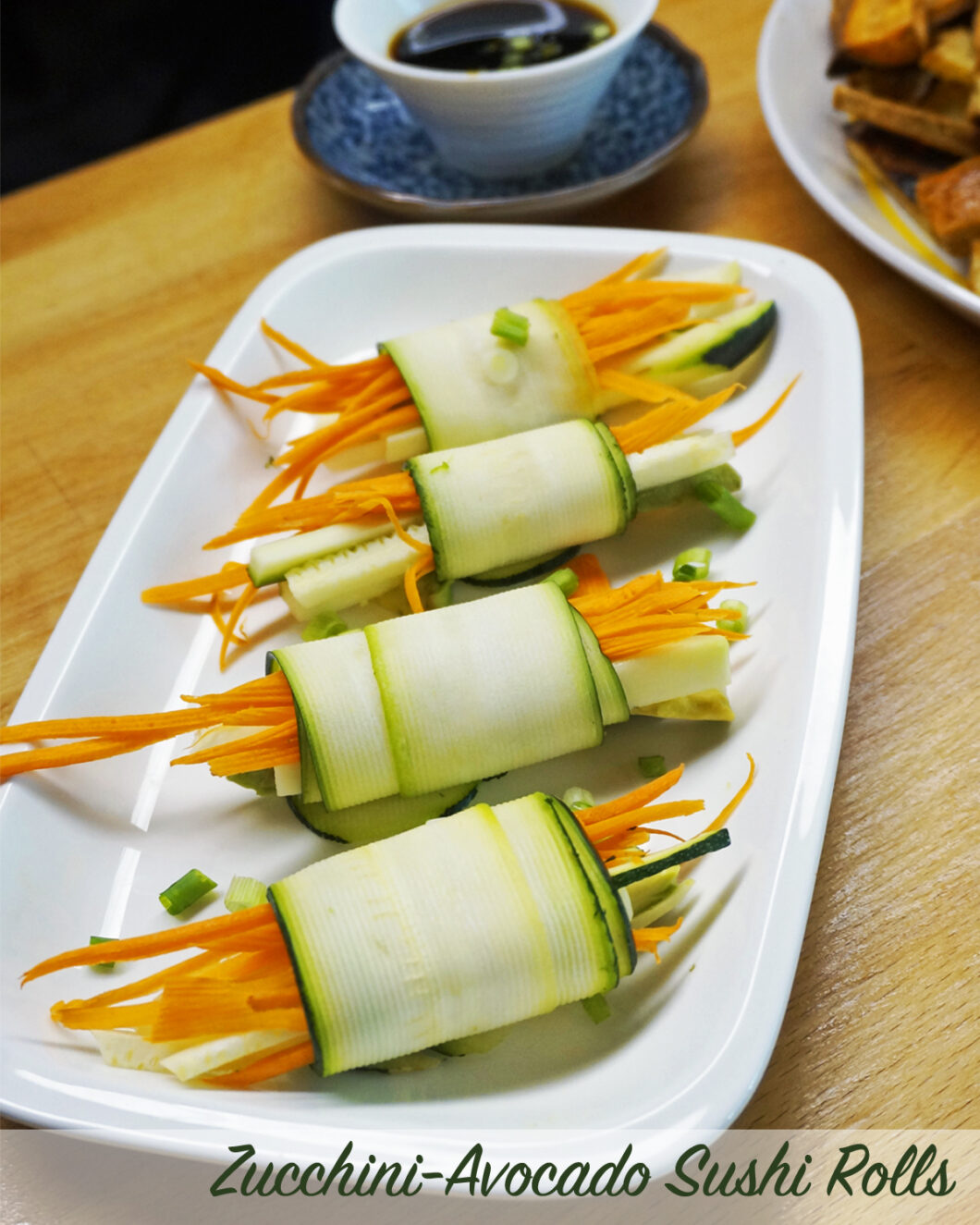 Zucchini-Avocado "Sushi" Rolls - Jazzy Vegetarian - Vegan and Delicious!