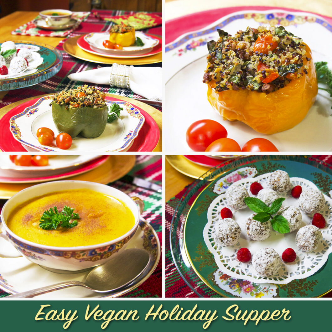 Festive Vegan Stuffed Peppers - Jazzy Vegetarian - Vegan and Delicious!