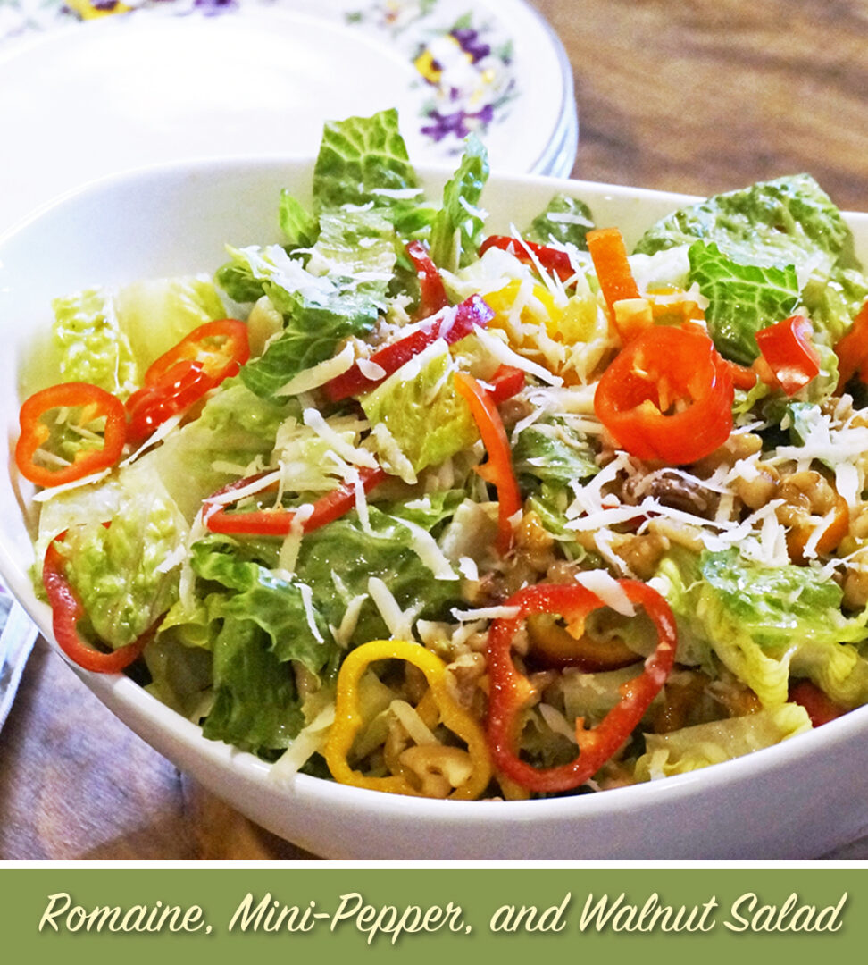 Romaine, Mini-Pepper and Walnut Salad - Jazzy Vegetarian - Vegan and ...