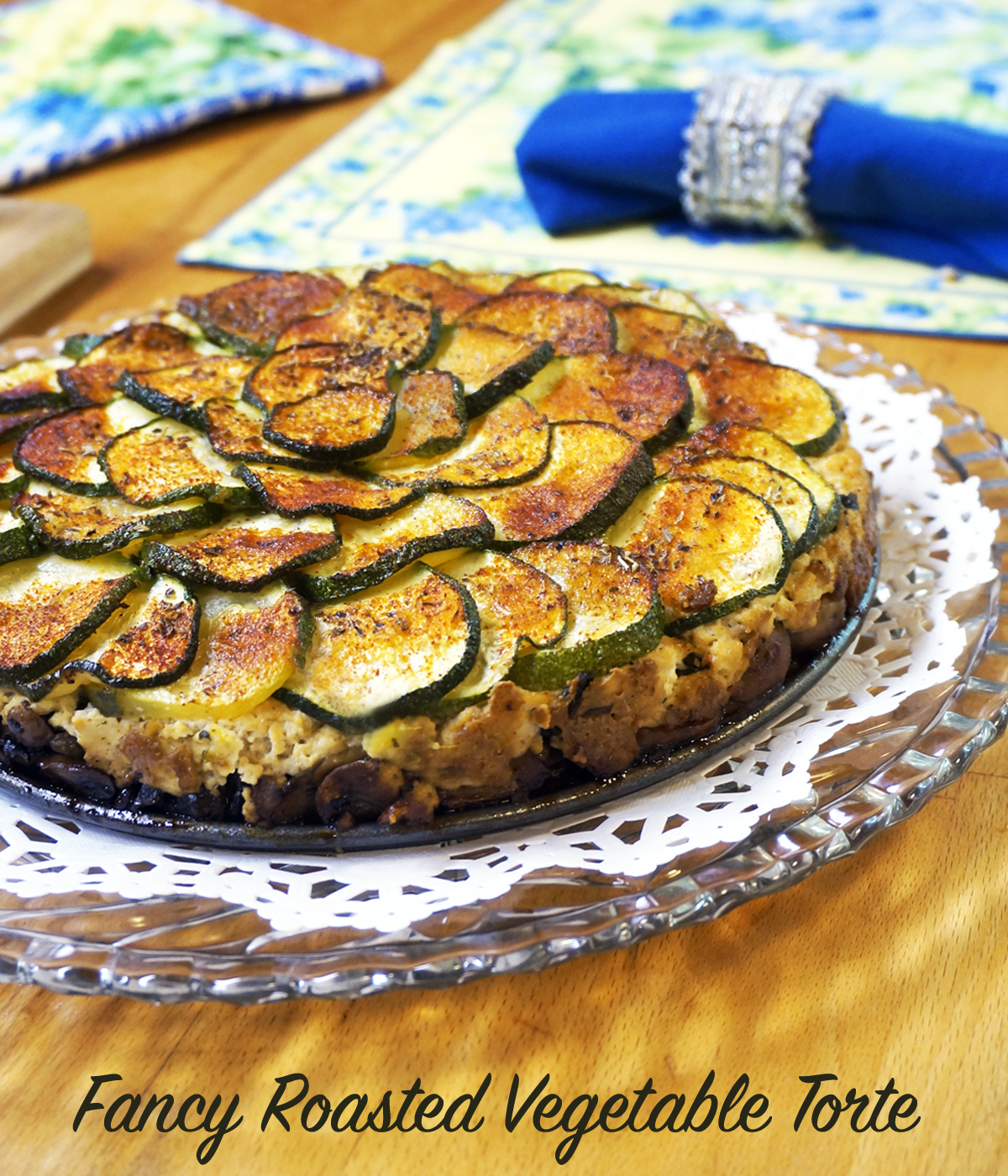 Fancy Roasted Vegetable Torte - Jazzy Vegetarian - Vegan and Delicious!