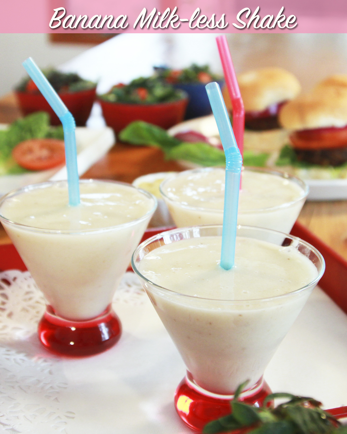 Banana Milk-less Shake - Jazzy Vegetarian - Vegan and Delicious!