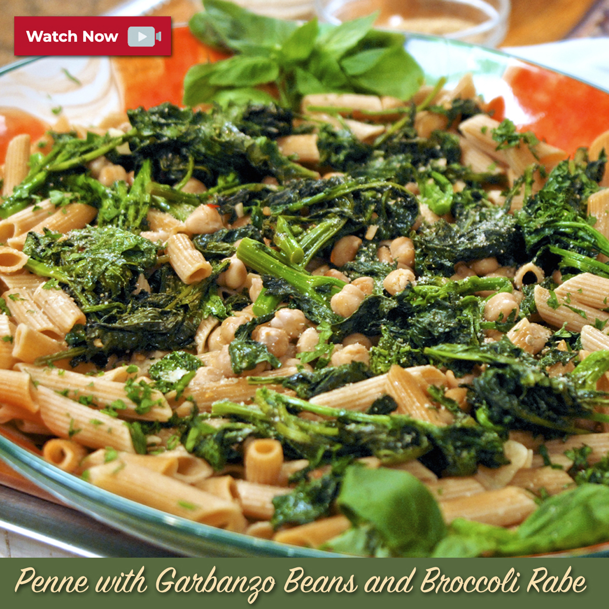 Penne with Garbanzo Beans and Broccoli Rabe - Jazzy Vegetarian - Vegan ...