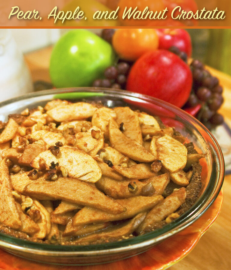 Pear, Apple, and Walnut Crostata - Jazzy Vegetarian - Vegan and Delicious!
